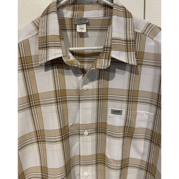 CalTop | Shirts | Vintage Caltop Mens 4x Tan Plaid Old School Og ...